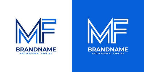 Letters fm and mf 3d monogram logo suitable Vector Image