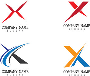 Letter x symbol design Royalty Free Vector Image