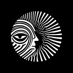 Spiral background black and white psychedelic Vector Image