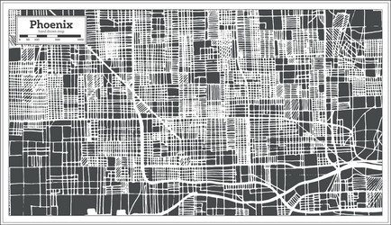 Phoenix city map arizona usa Royalty Free Vector Image