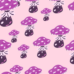 Magical magic fly agaric seamless pattern Vector Image