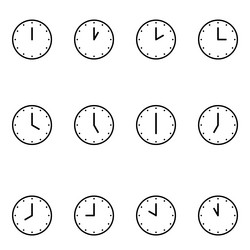 Clock Every Hour Vector Images (over 280)