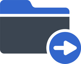 Folder forward icon Royalty Free Vector Image - VectorStock