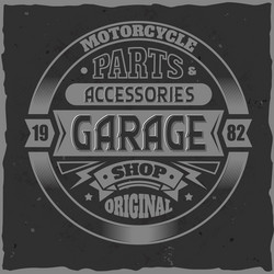 Vintage motor label with lettering composition Vector Image