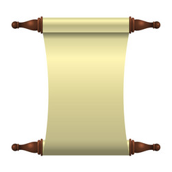 An empty scroll is unfolded unrolled Royalty Free Vector