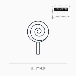 Lollipop icon lolly pop candy sign Royalty Free Vector Image