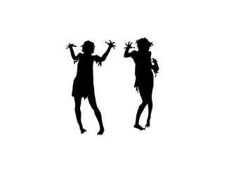 Zombie Silhouette Dancing