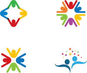 Community logo design template Royalty Free Vector Image