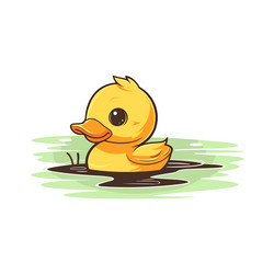 Duckling hand-drawn doodle style cartoon Vector Image