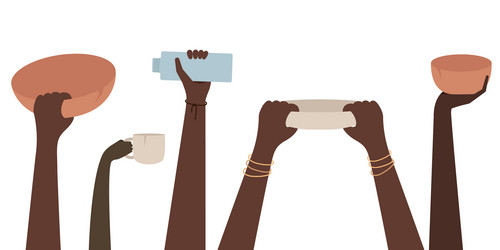 Starving people Royalty Free Vector Image - VectorStock