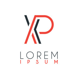 Logo between letter p and x or px Royalty Free Vector Image