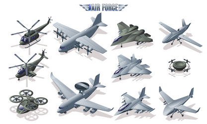Military aviation air force horizontal flowchart Vector Image