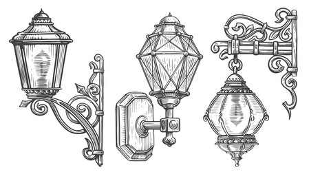 Antique Lantern Drawing