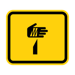 Beware sharp elements symbol isolate on white Vector Image