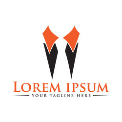 Creative tie logo design Royalty Free Vector Image