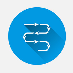 Path icon with direction indicator arrow Vector Image