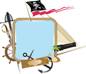 Pirate paper scroll Royalty Free Vector Image - VectorStock