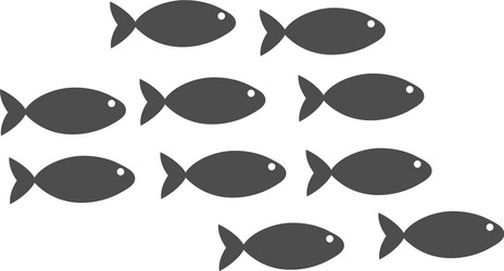 School of fish icon Royalty Free Vector Image - VectorStock