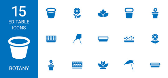 Botany icons Royalty Free Vector Image - VectorStock