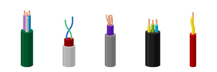 Copper wire as electrical cable for power Vector Image