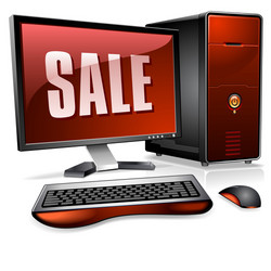 Personal computer monitor Royalty Free Vector Image