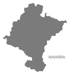 Navarra map with spanish national flag Royalty Free Vector