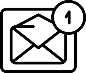 Letter delivery icon outline envelope Royalty Free Vector