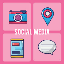 Social media cartoons Royalty Free Vector Image