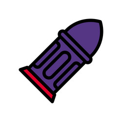 Bullet icon colored outline red purple colour Vector Image