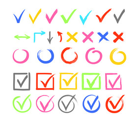 Checkbox icon set Royalty Free Vector Image - VectorStock