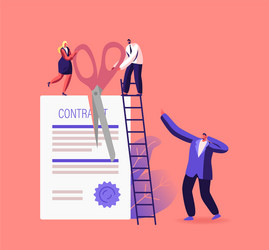 Contract cancellation agreement termination Vector Image