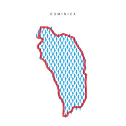 Dominican republic population map stick figures Vector Image