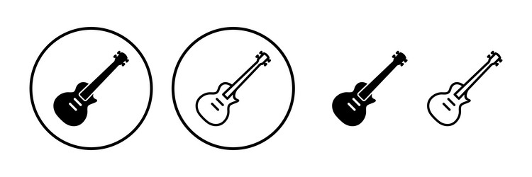 Guitar icon musical instrument sign Royalty Free Vector