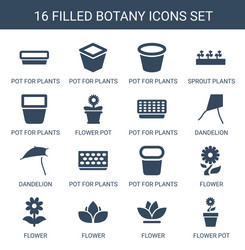 Botany icons Royalty Free Vector Image - VectorStock