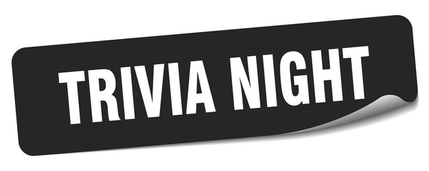 Trivia night sticker trivia night label Royalty Free Vector