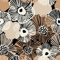 Bold daisy flowers and dotted doodle texture Vector Image