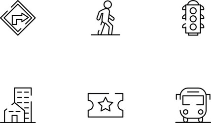 Bundle maps and navigation icons Royalty Free Vector Image