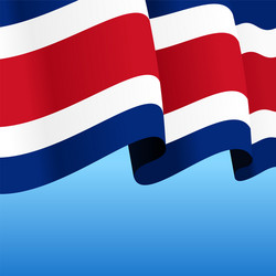 Costa rican flag wavy abstract background Vector Image
