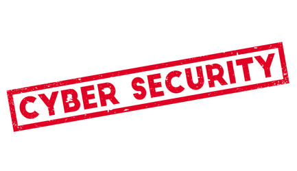 Cyber security rubber stamp Royalty Free Vector Image
