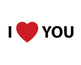 I love you lettering with heart Royalty Free Vector Image