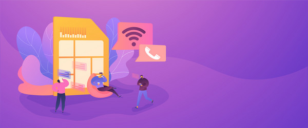 Mobile phones card web banner concept Royalty Free Vector