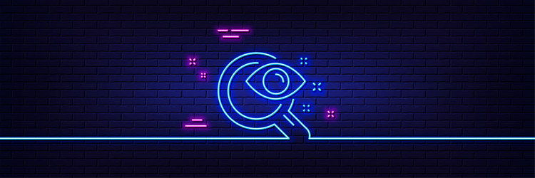 Vision test line icon eyesight check sign Vector Image