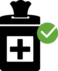 Damp cloths medical silhouette style icon Vector Image