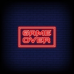 Neon Game Over Sign Vector Images (74)