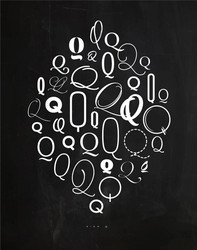 Poster symbol ampersand Royalty Free Vector Image