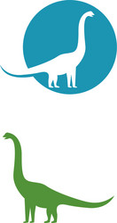 Brontosaurus logo template icon Royalty Free Vector Image