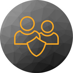 Gdpr security team icon Royalty Free Vector Image