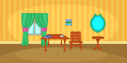 Christmas room concept cartoon style Royalty Free Vector