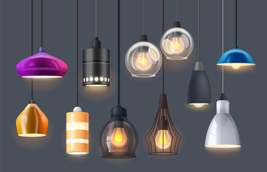 Shining chandelier lamp Royalty Free Vector Image