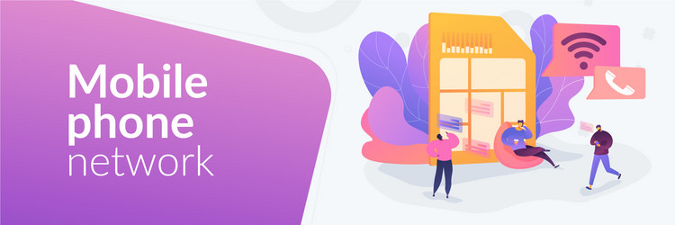 Mobile phones card web banner concept Royalty Free Vector